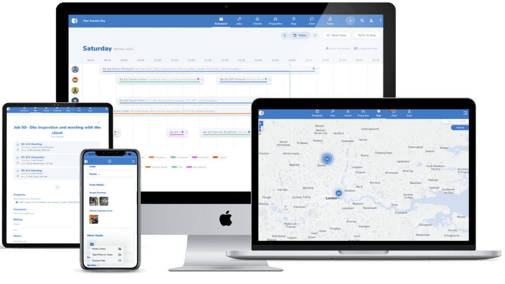 Job Management Software: Field Service Task Tracker-Pipe App